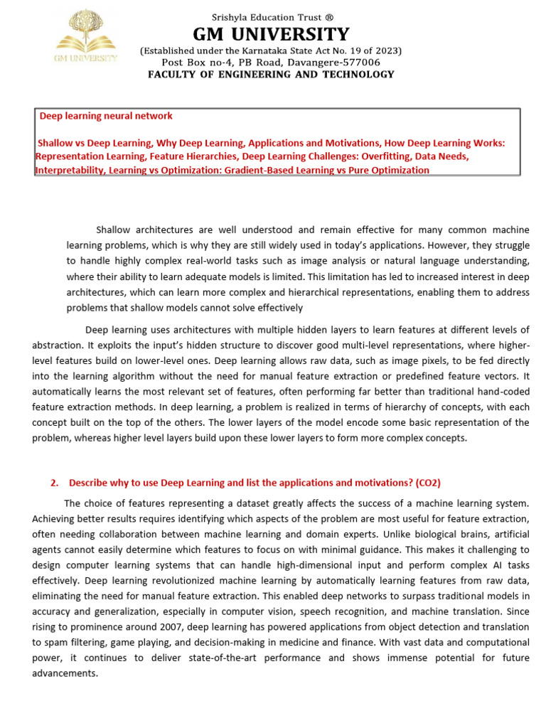 Introduction to deep learning | PDF | Deep Learning | Machine Learning