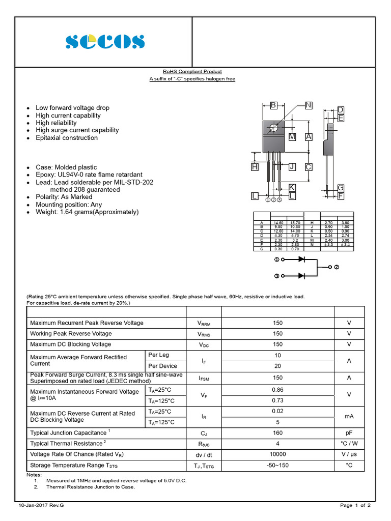 SP20150R-SeCoS | PDF | Rectifier | Electromagnetism