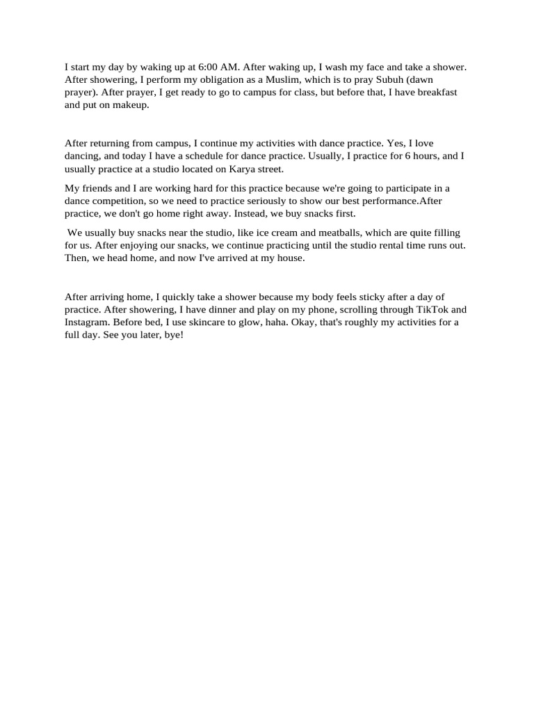 My Daily Routine Activities (1) | PDF