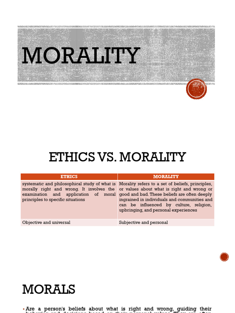 Morality.pptx | PDF | Morality | Virtue