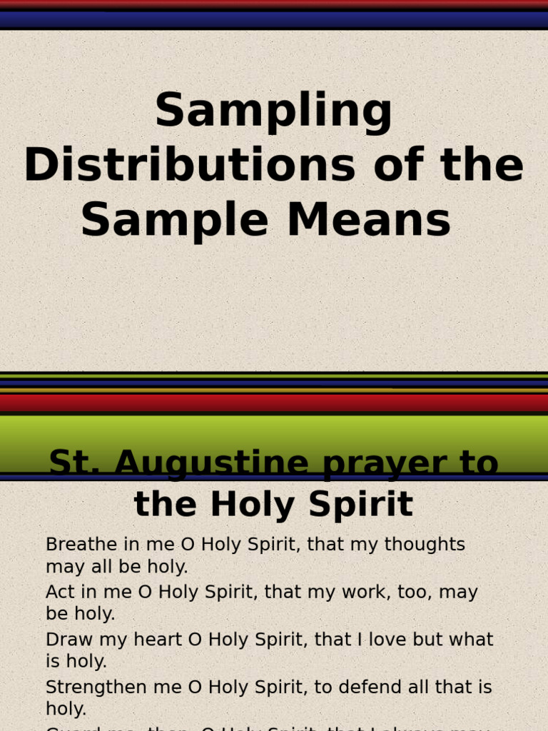 Sampling Distribution Lesson 4 1 | PDF | Variance | Mean