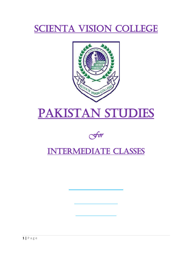 Pakistan Studies Scienta | PDF | All India Muslim League | Partition Of ...