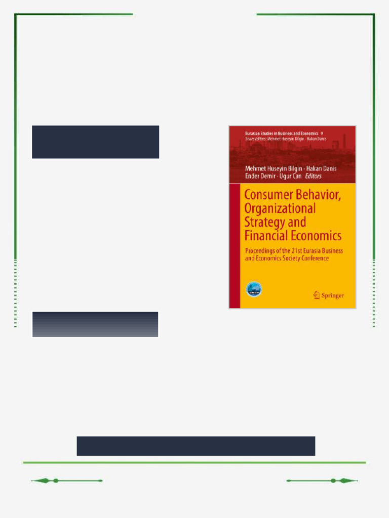 Consumer Behavior Organizational Strategy and Financial Economics Mehmet Huseyin Bilgin eBook ...