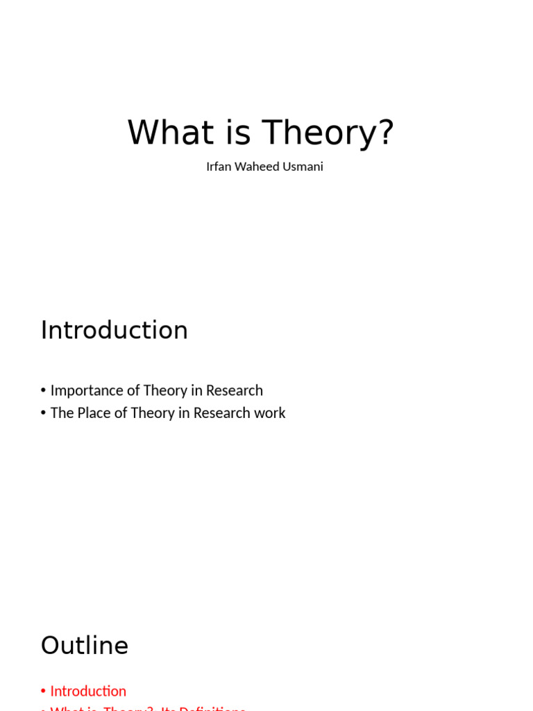 What is Theory[1] | PDF | Level Of Measurement | Theory