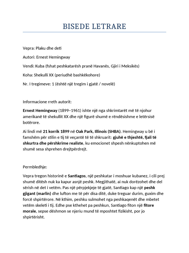 Bisede Letrare | PDF