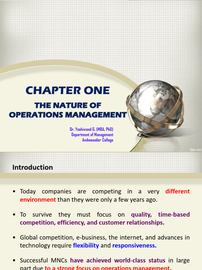 Operations Management | PDF | Strategic Management | Operations Management