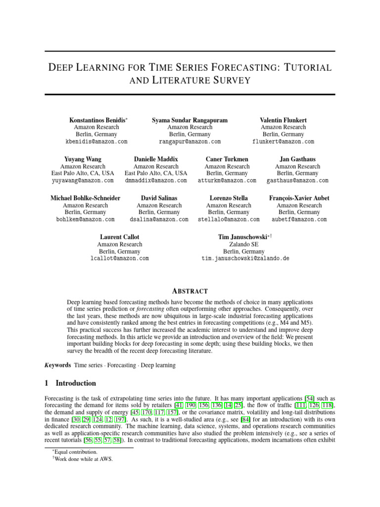 Deep Learning for Time Series Forecasting | PDF | Time Series ...