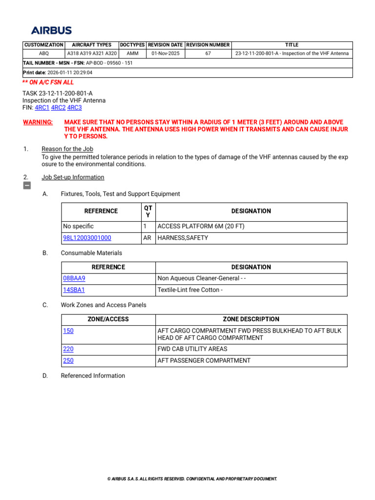 23-12!11!200-801-A - Inspection of the VHF Antenna (1) | PDF | Wear ...