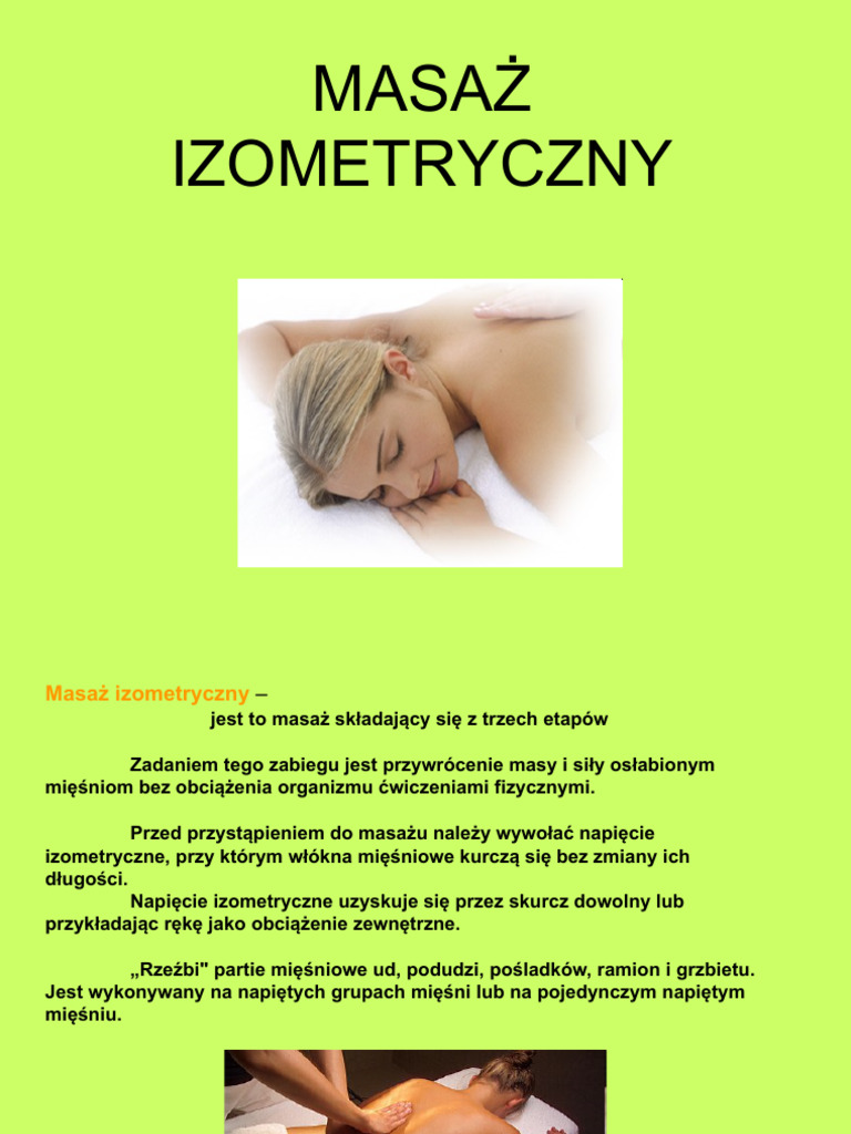 Masaz Izometryczny DR MKawa | PDF