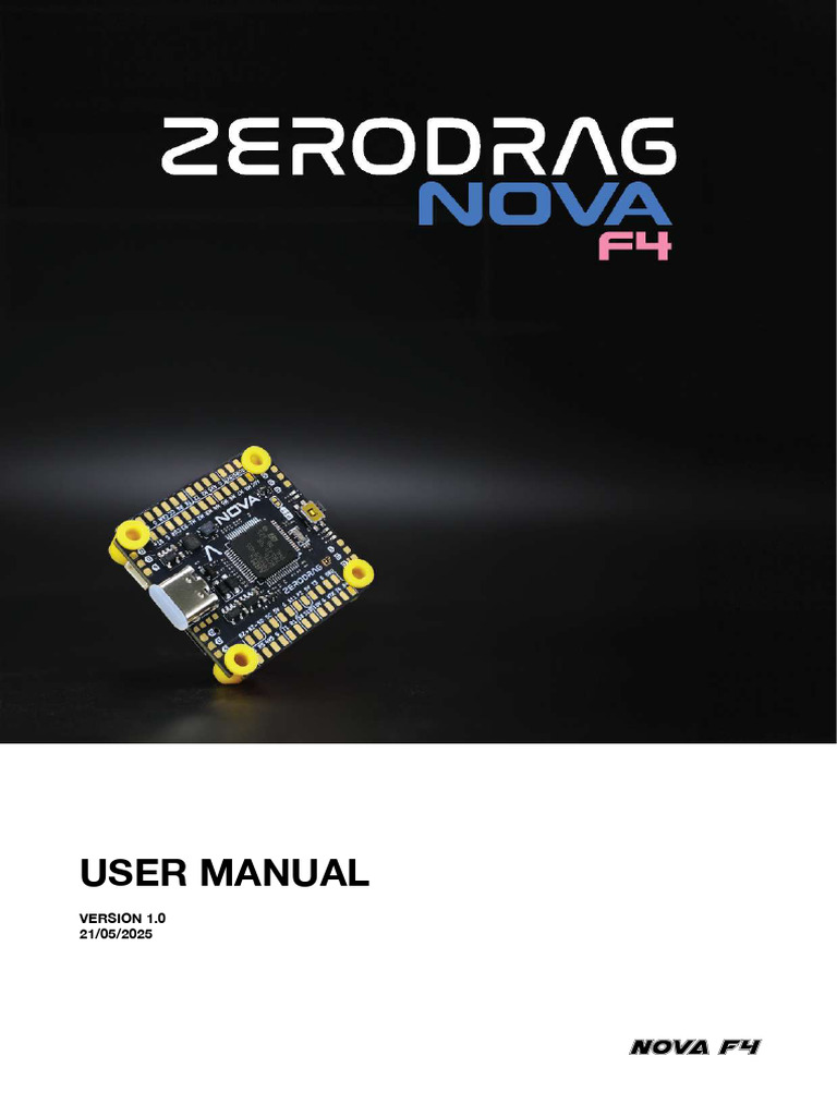 NOVA F4 Flight Controller Manual | PDF | Usb | Electrical Connector