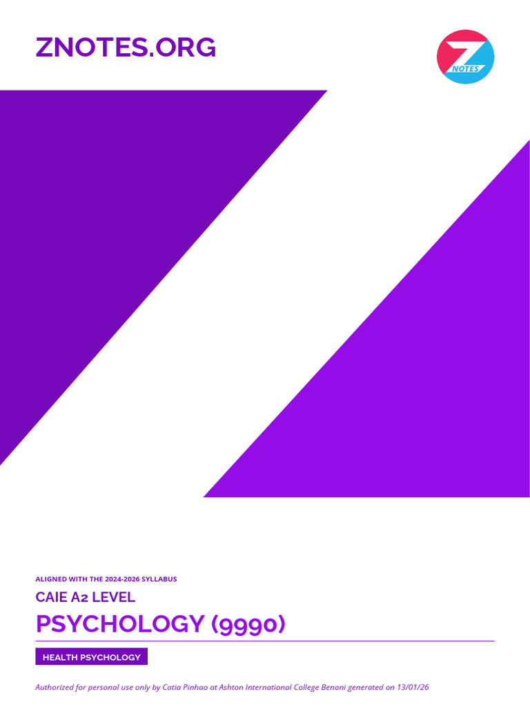 A Level / Psychology | PDF | Health Sciences | Medicine