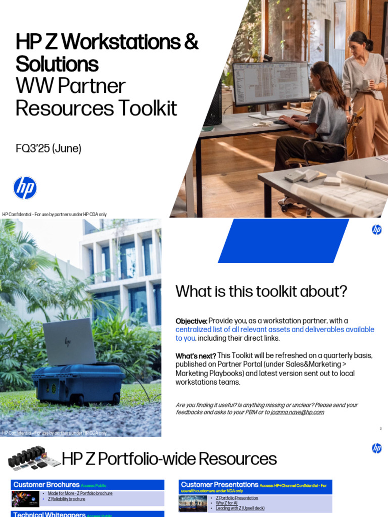 HP Z Workstations Partner Toolkit Q3'25 | PDF | Workstation | Computing