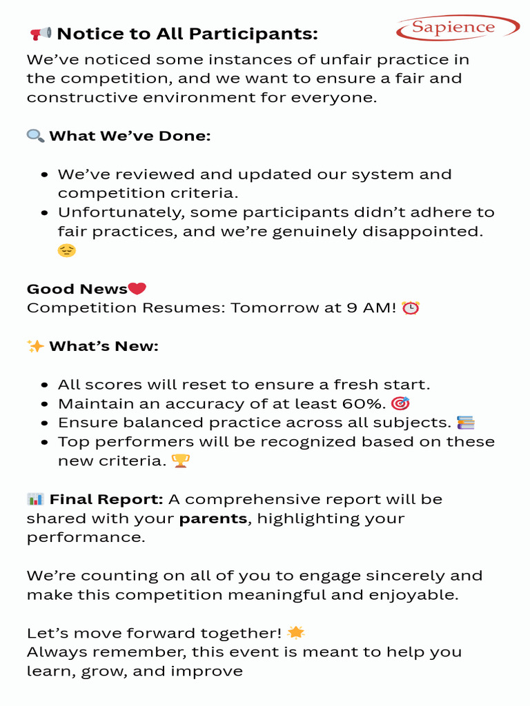 Sapience Event Notice | PDF