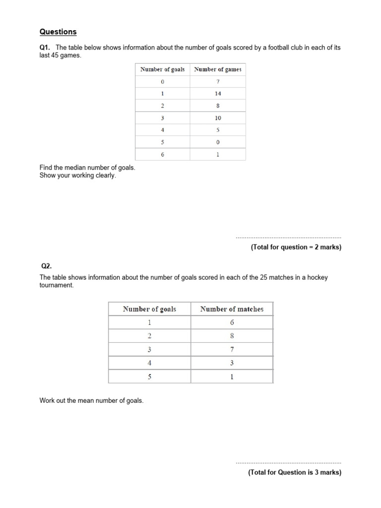 Statistical Analysis of Sports and Activities | PDF | Arithmetic ...