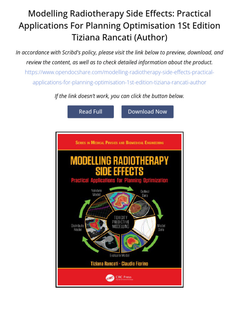 Modelling Radiotherapy Side Effects: Practical Applications for ...