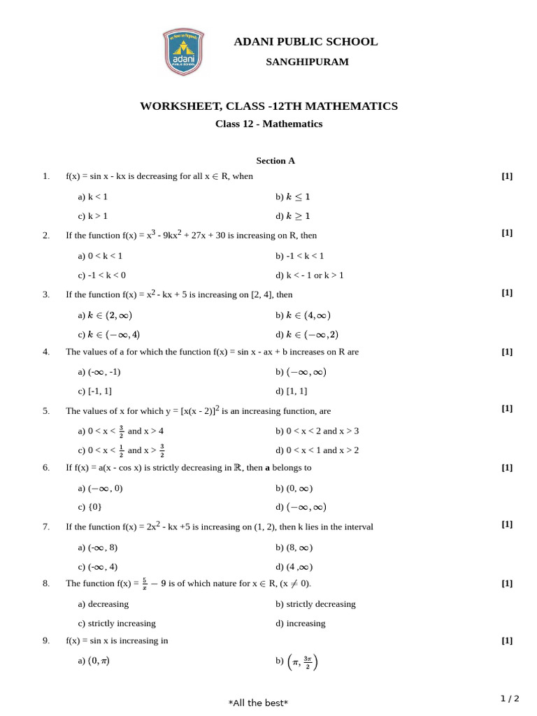 question-2361106 | PDF | Monotonic Function | Chess Theory
