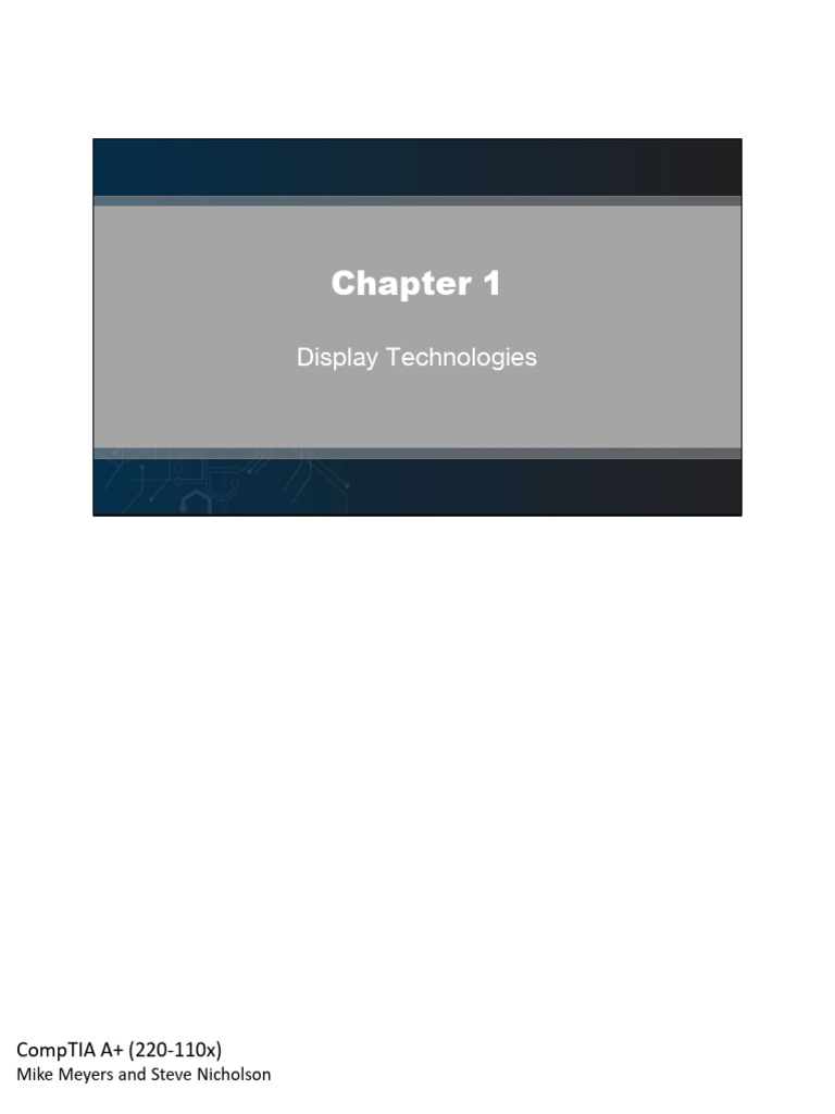 CompTIA a+ Core 1 Exam (220-1101) Cert Prep 5 Display Technologies ...