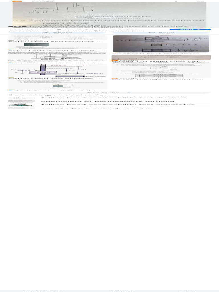 Falling Head Permeability Test Formula - Google Search | PDF