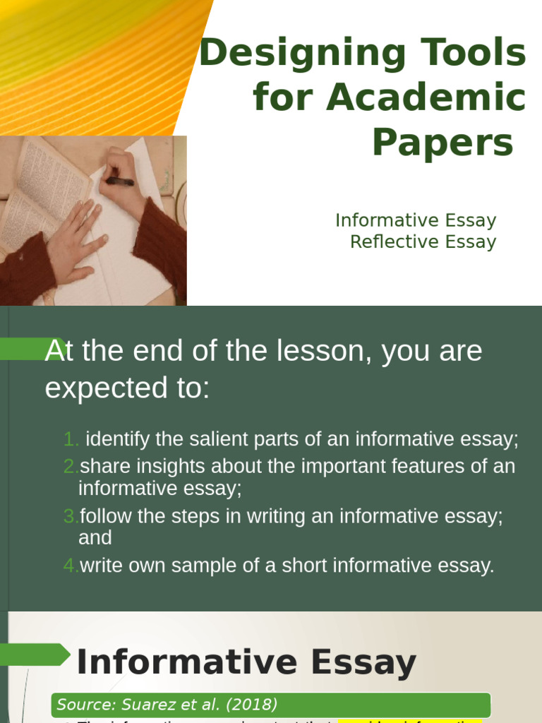 Designing Tools for Academic Papers (Informative and Reflective Essay ...