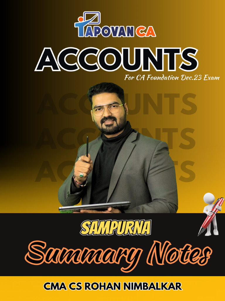 SAMPURN Accounts Summary Notes | PDF | Debits And Credits | Expense