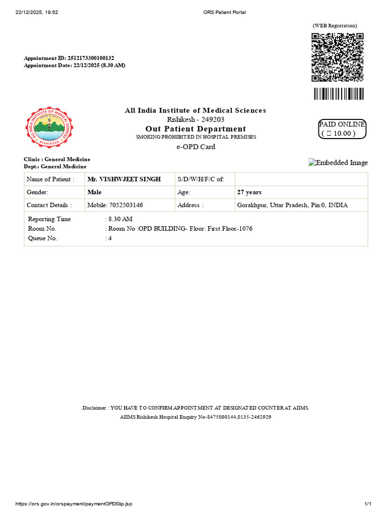 ORS Patient Portal | PDF