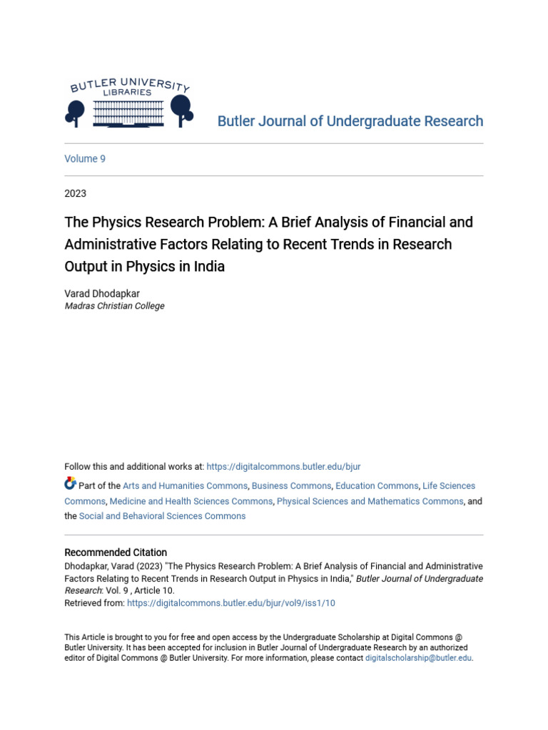 Analysis of Physics Research Funding in India | PDF | Gross Domestic ...