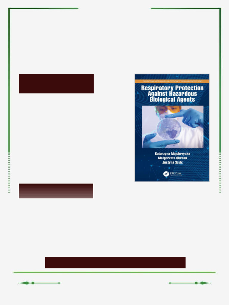 Respiratory Protection Against Hazardous Biological Agents 1st Edition ...