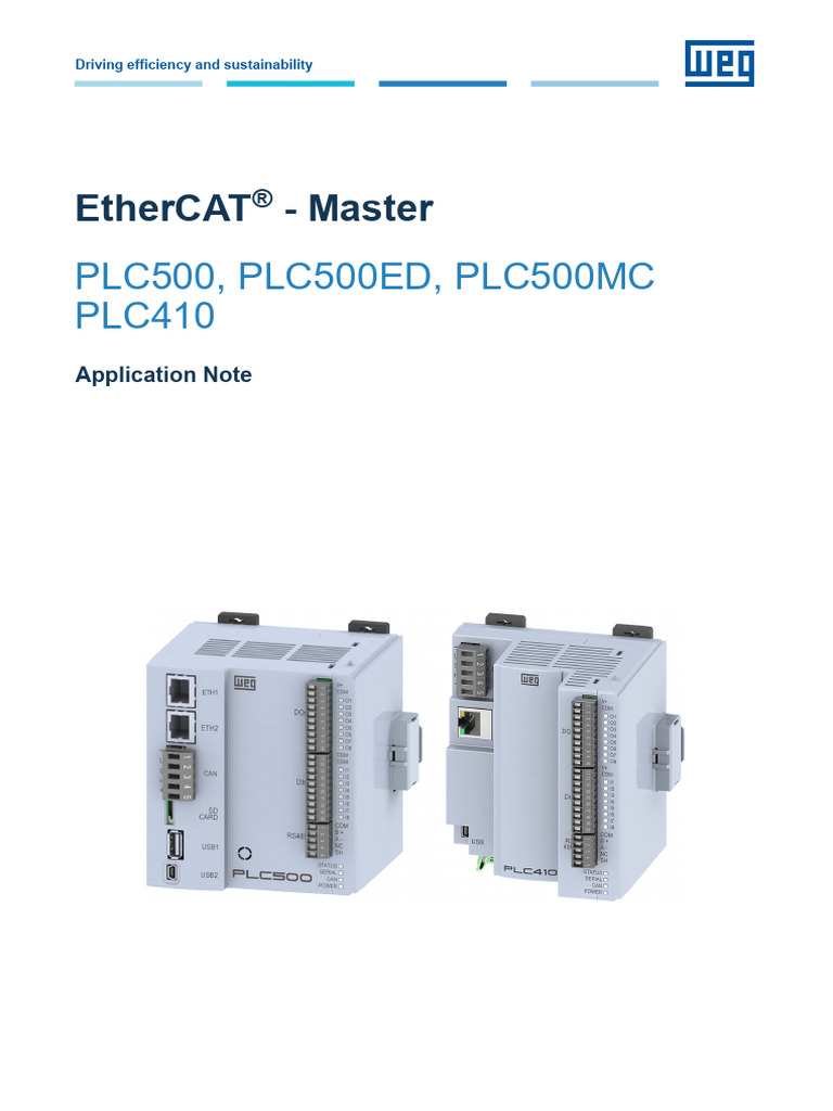 WEG PLC500 PLC410 ETHERCAT Application Guides 10013132619 En | PDF ...