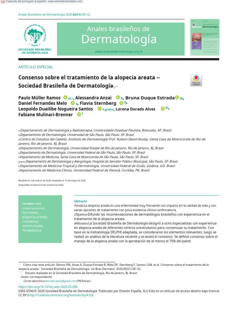 Alopecia Areata.pt.Es | PDF | Perdida de cabello | Medicina