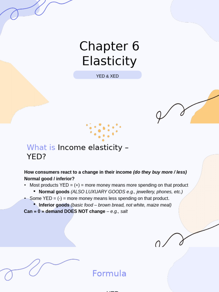 Understanding YED and XED in Economics | PDF | Price Elasticity Of ...
