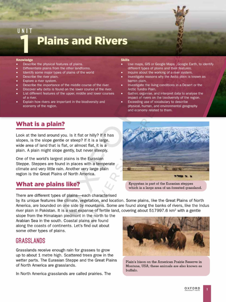 Plains and Rivers Student Book | PDF