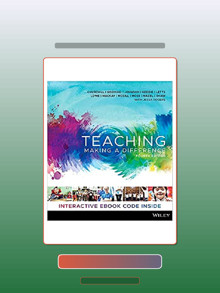 Test Bank for Teaching Making a Difference 4th Edition by Rick ...