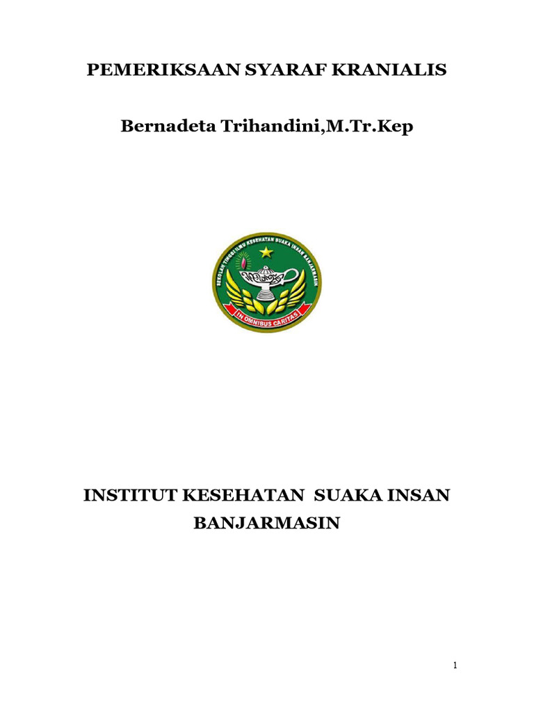 Pemeriksaan Syaraf Kranial Lengkap | PDF