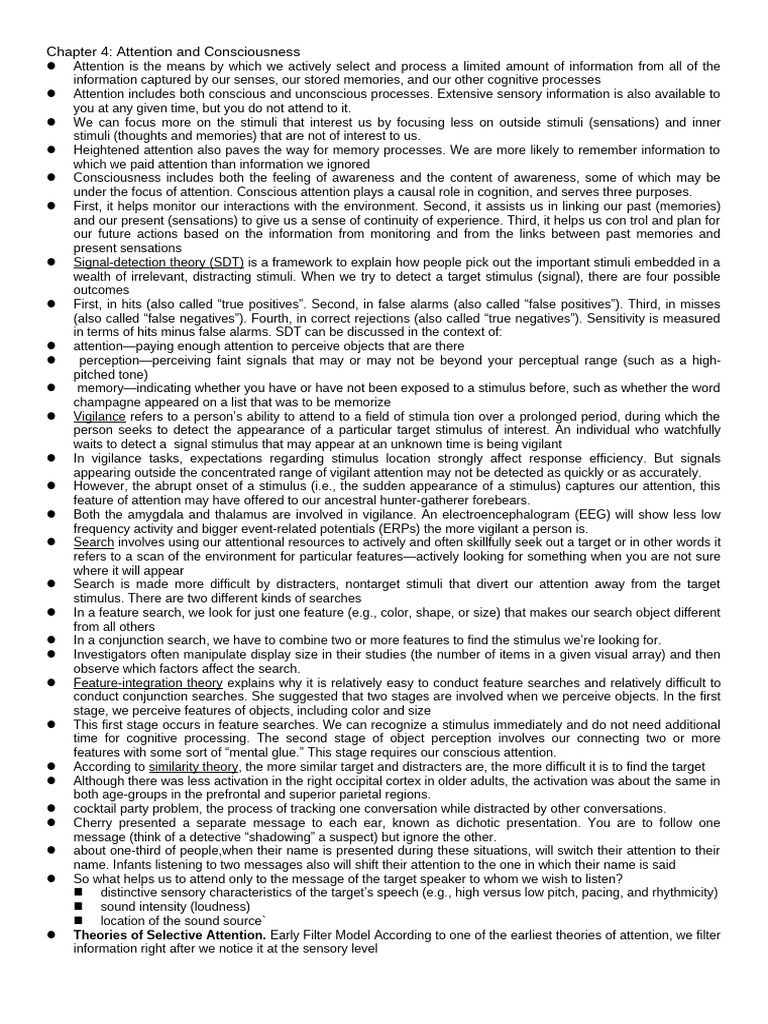 Understanding Attention and Consciousness | PDF | Attention | Attention ...