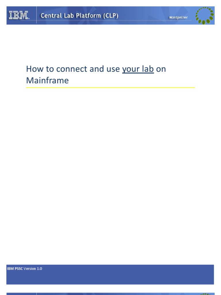How To Connect To Your Mainframe Lab v1.0 | PDF | World Wide Web ...