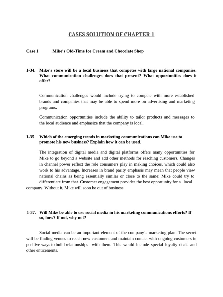 Cases Solutions | PDF | Marketing Communications | Marketing