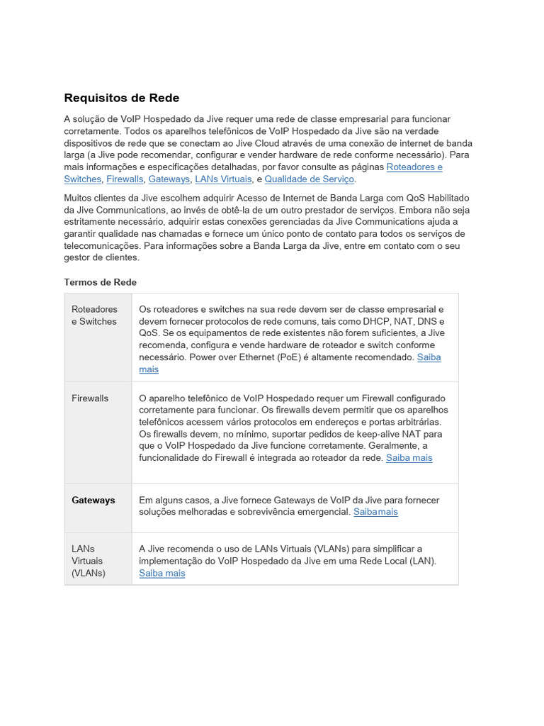 Manual Requisitos de Rede - LogMein | PDF | Rede de computadores | Voz ...