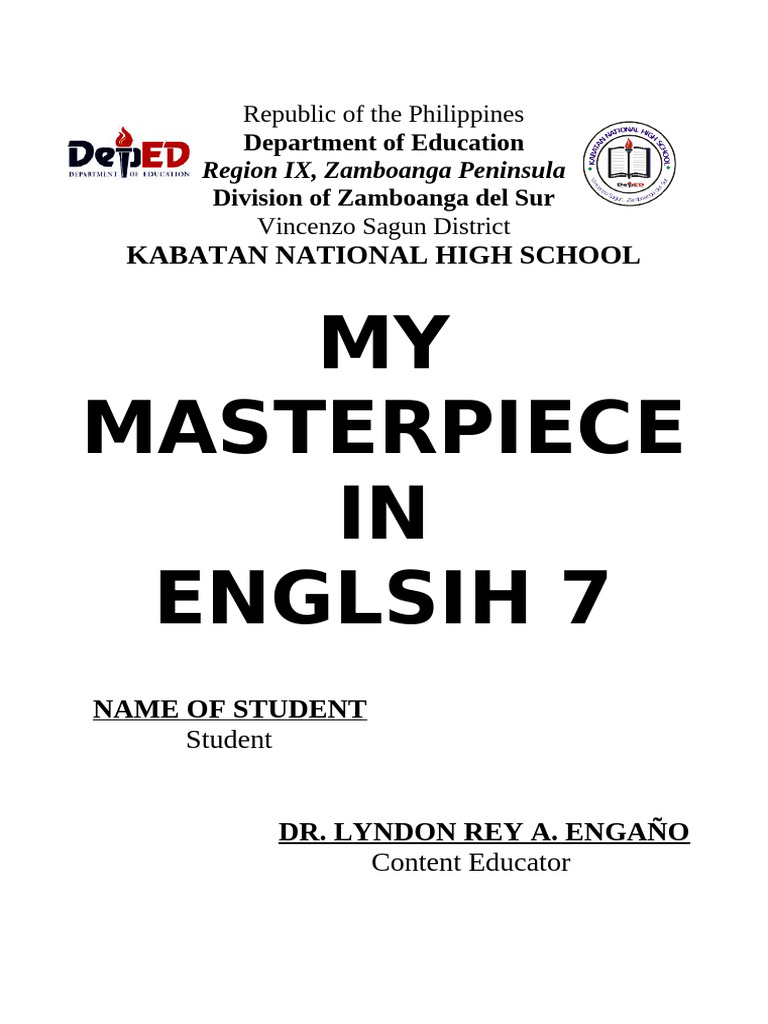 My Masterpiece in English 7 | PDF