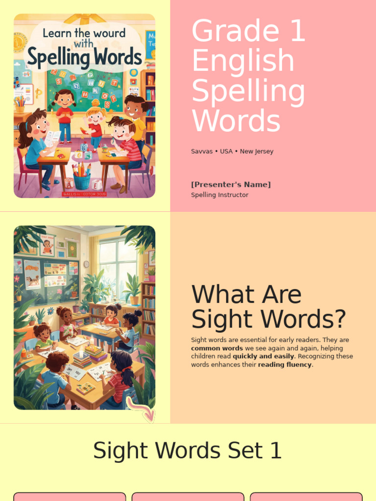 Essential Spelling Guide for Grade 1 | PDF | Noun | Word