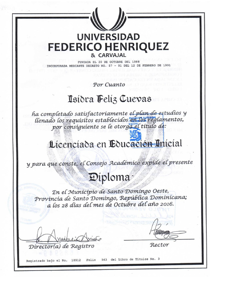 Cert Isidra | PDF