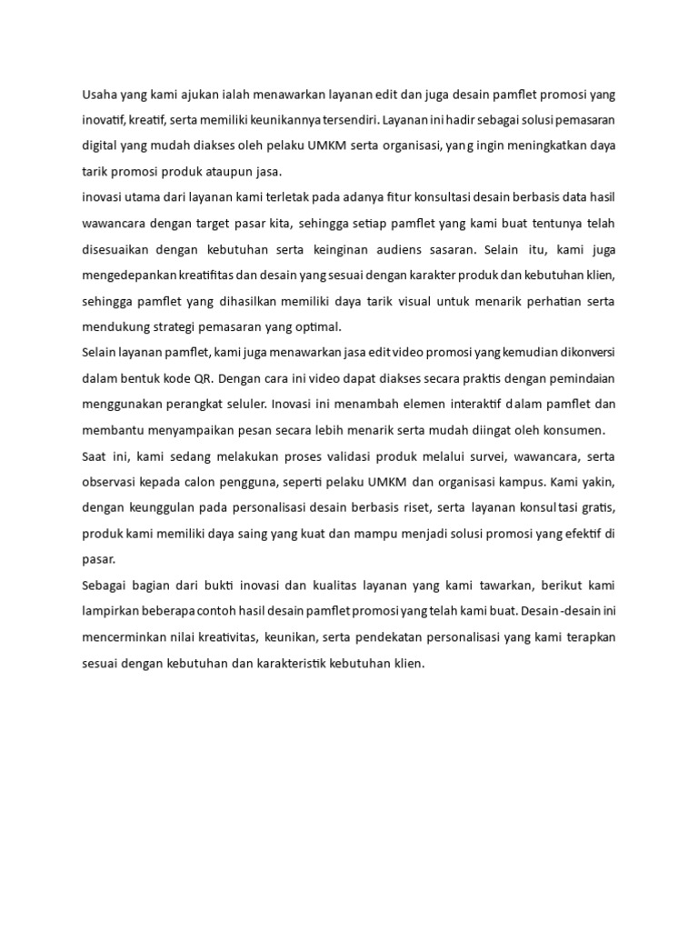 Layanan Desain Pamflet Kreatif UMKM | PDF