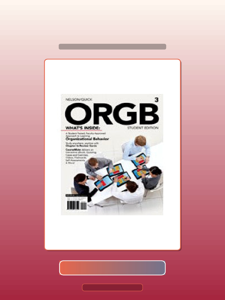 Test Bank for ORGB 3 Student Edition 3rd Edition | PDF | Educational ...