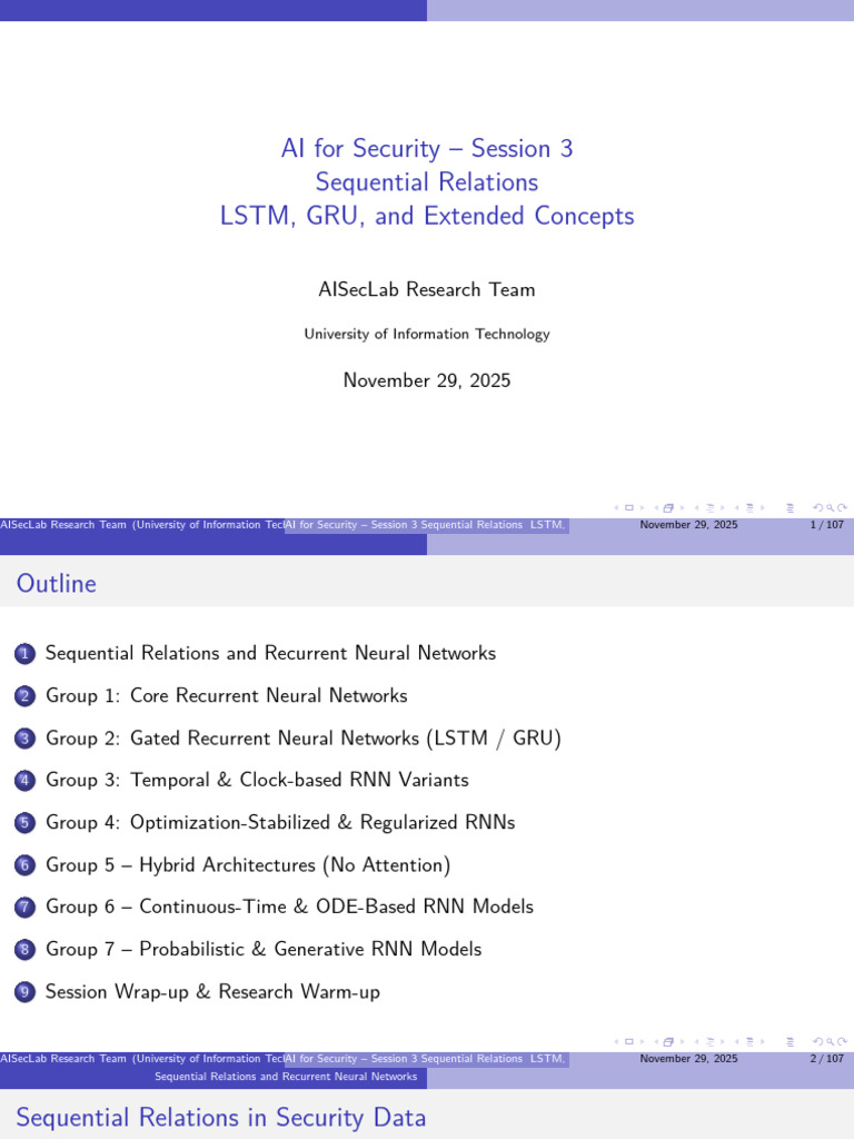 SessSion3_Sequential Relations_LSTM, GRU, And Extended Concepts | PDF ...