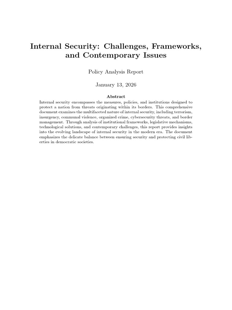 Internal security | PDF | Malnutrition | Food Security