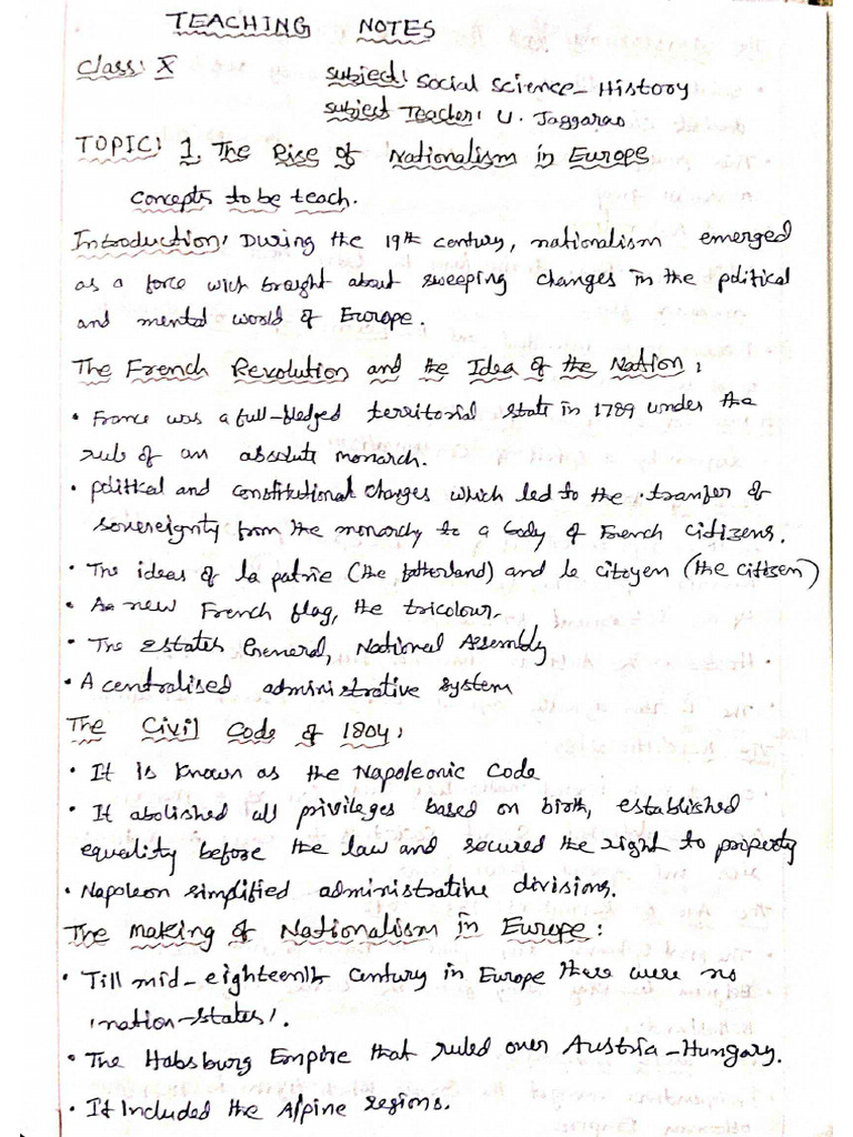 Chaduvu 10 Soc His Notes by Jagga Rao Sir | PDF