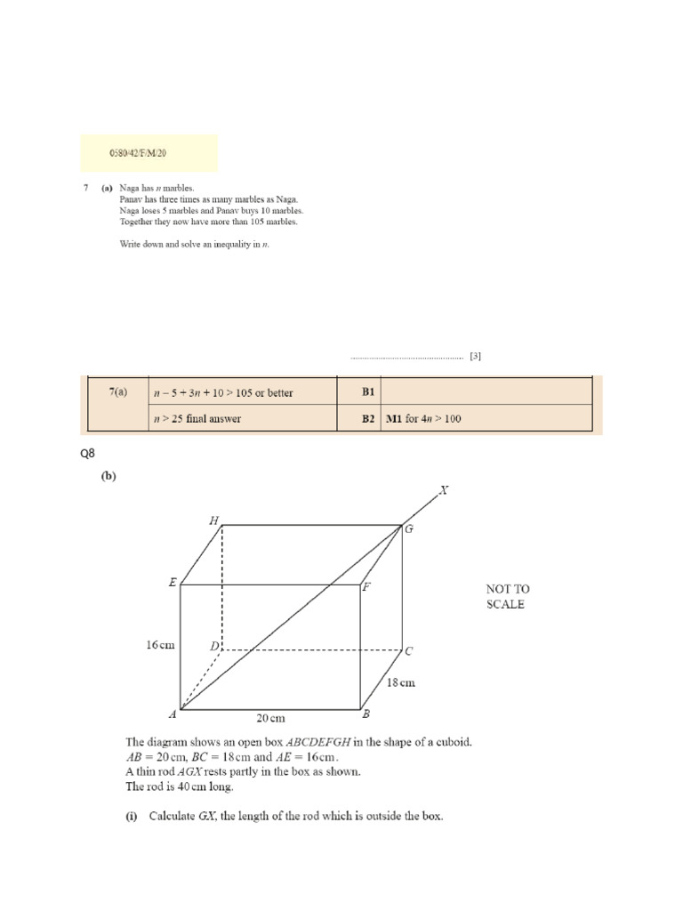 Yr 10 revision sheet_25th April - solutions | PDF