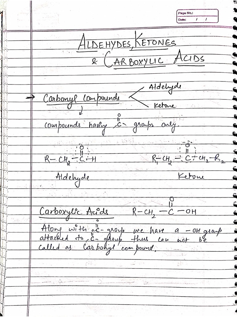 Aldehydes and Ketones Overview | PDF | Functional Group | Chemistry