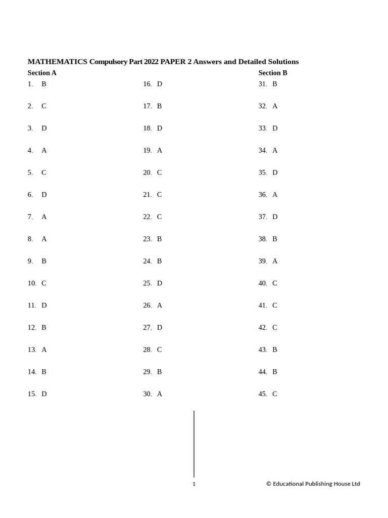 2022 Mathematics Paper 2 Solutions | PDF | Geometry | Mathematics