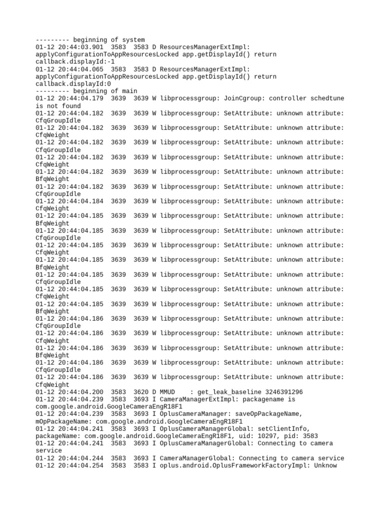 Log Cat 1768221844109 | PDF | System Software | Software Engineering