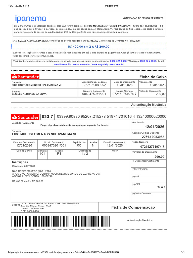 Gizelle Andrade Da Silva.1 | PDF | Bancos | Business